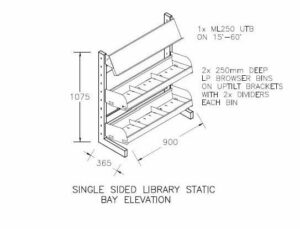 Picture Book Front Facing Shelves with Display Shelf - WALIB