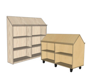 Picture Book Front Facing Shelves with Display Shelf - WALIB